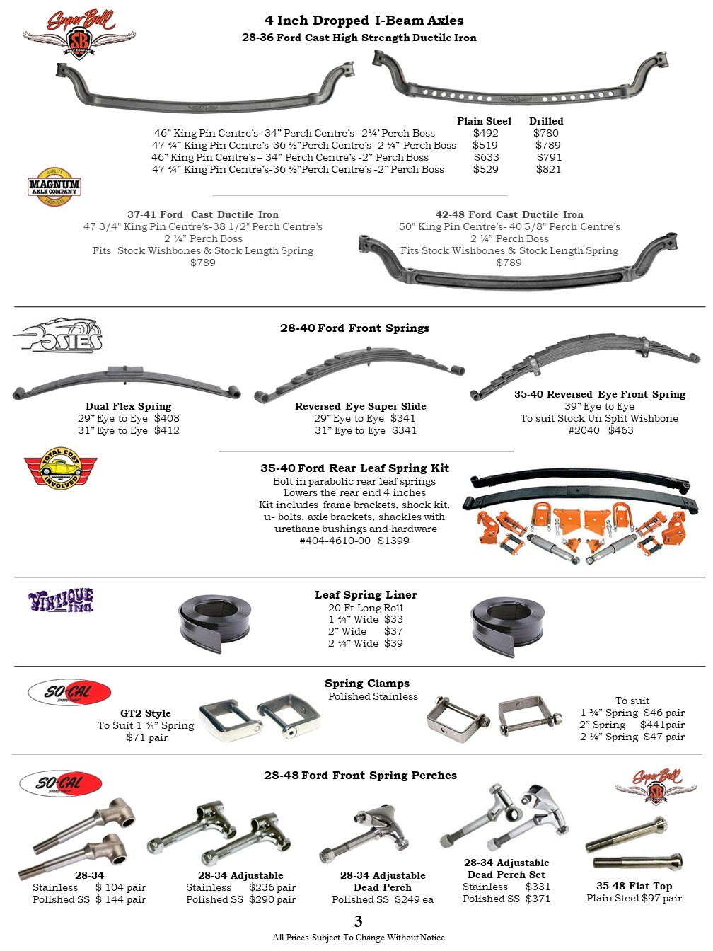 Car 4 Bar Kits, Dropped Axles, Stub Axles, Leaf Springs, Shackles ...
